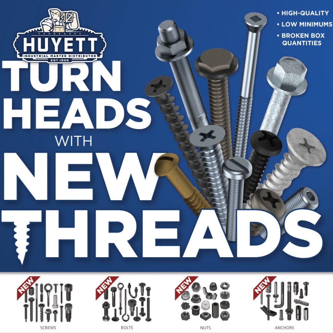 Huyett Launches Extensive New Line of Industrial Threaded Fasteners ...